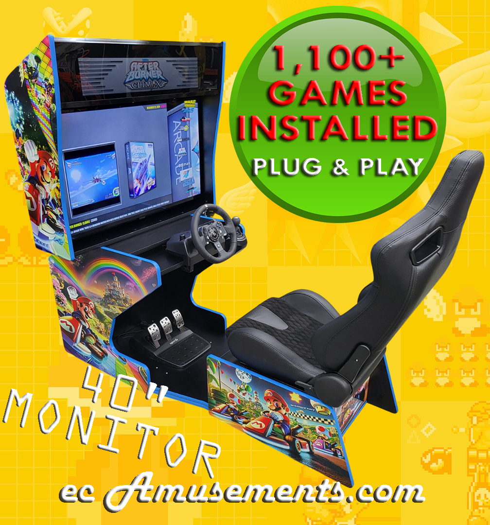 Multicade Driver Sim Full Size Arcade Cabinet - ecAmusements - Arcade Sales